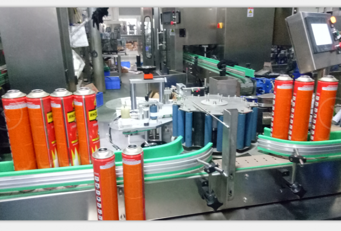 Aerosol Spray Pipe Automatic Bottle Labeling Machine LED Touch Screen ...